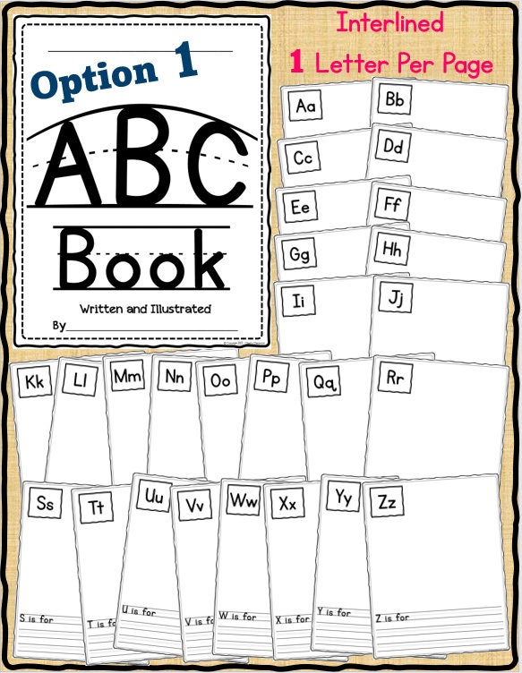 ABC Student Interlined Writing Template With Planning Pages - Etsy