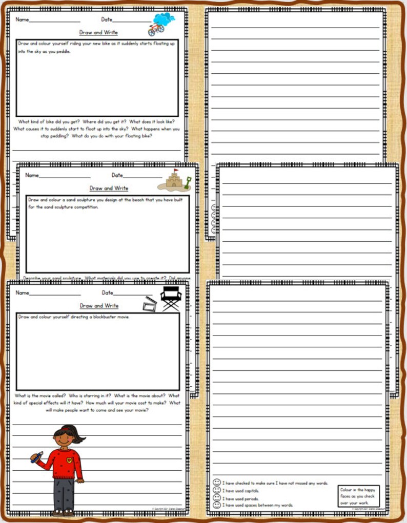 Draw Then Write 3 - Daily Writing Activities for Elementary Students ...