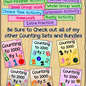 Math - Skip Counting to 1000 by 10 Worksheets - Set 6 - Etsy