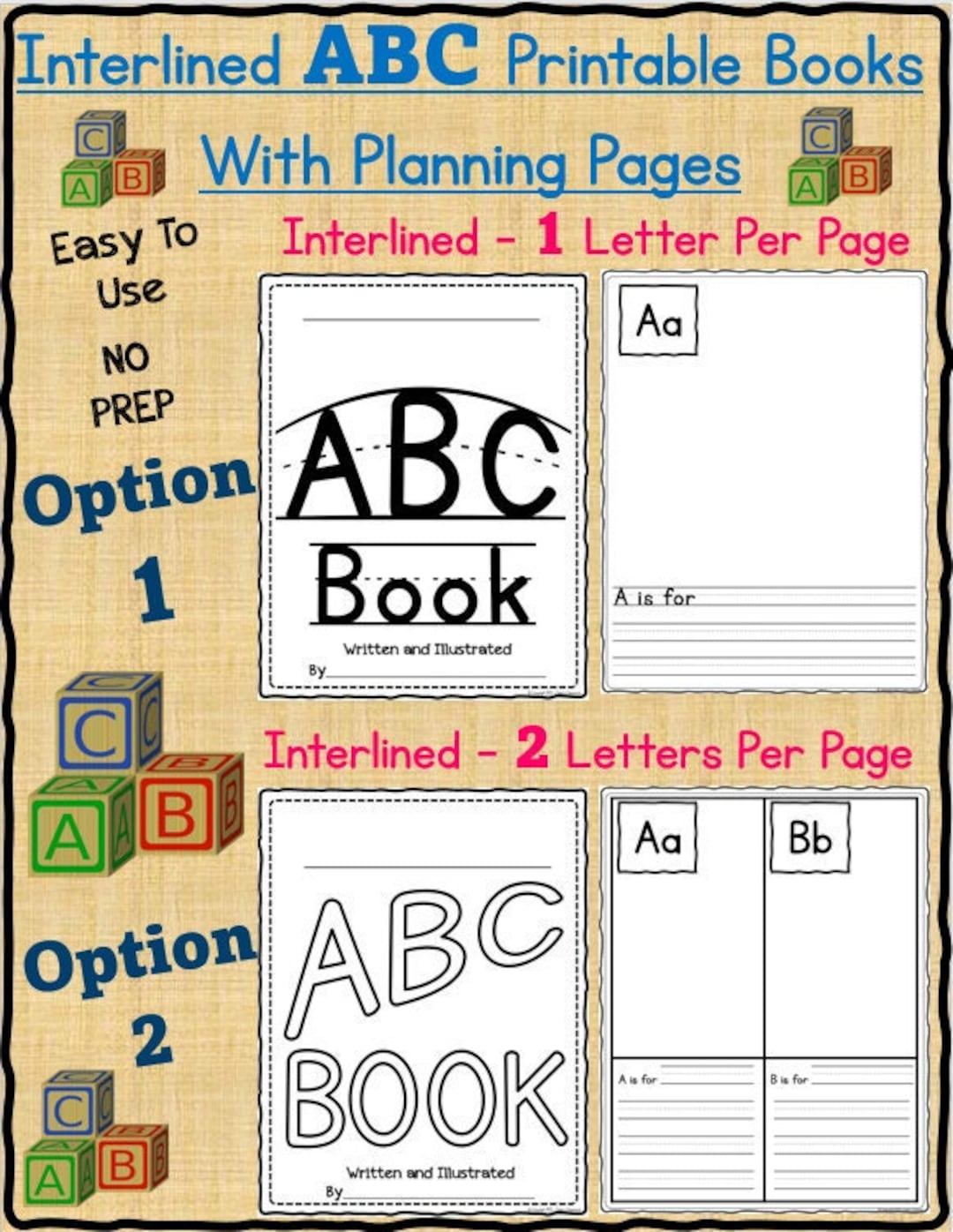 ABC Student Interlined Writing Template With Planning Pages - Digital ...