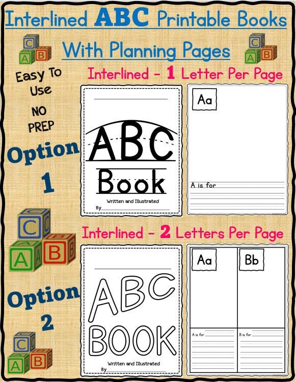 ABC Student Interlined Writing Template With Planning Pages - Etsy