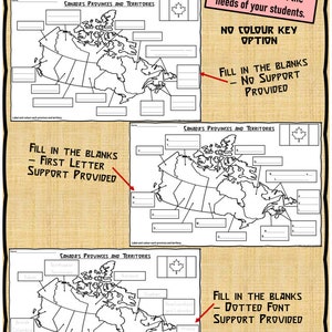 Map of Canada's Provinces and Territories for Students to Label and ...