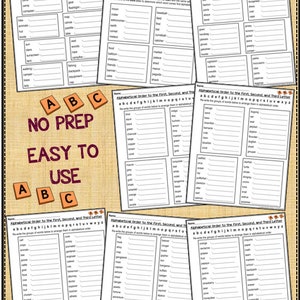 20 Alphabetizing to the First, Second, and Third Letter Worksheets With ...