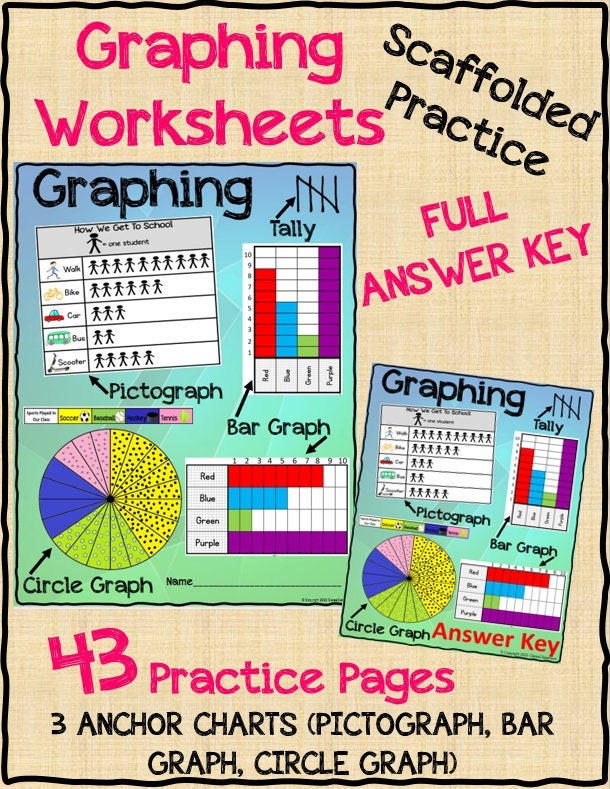 Math - Graphing - Tally, Pictograph, Bar and Circle Graph Printables ...