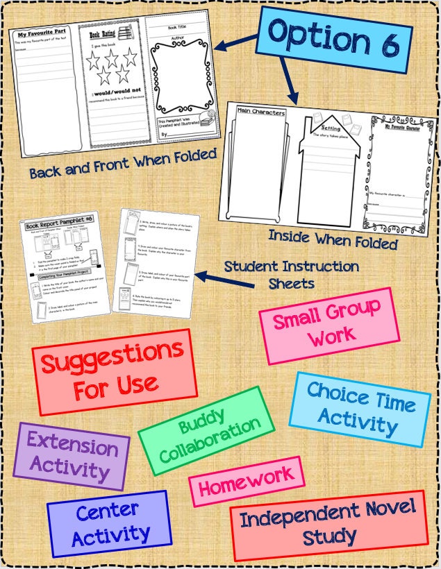 Reading Book Report Pamphlets 6 Versions to Help Differentiate, NO PREP ...