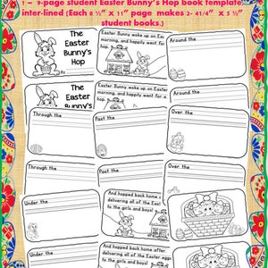 Easter Writing Project - the Easter Bunny's Hop Booklet - Printable PDF ...