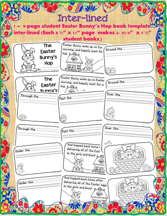 Easter Writing Project - the Easter Bunny's Hop Booklet - Printable PDF ...