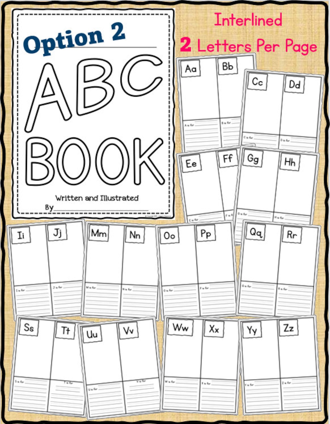 ABC Student Interlined Writing Template With Planning Pages - Etsy
