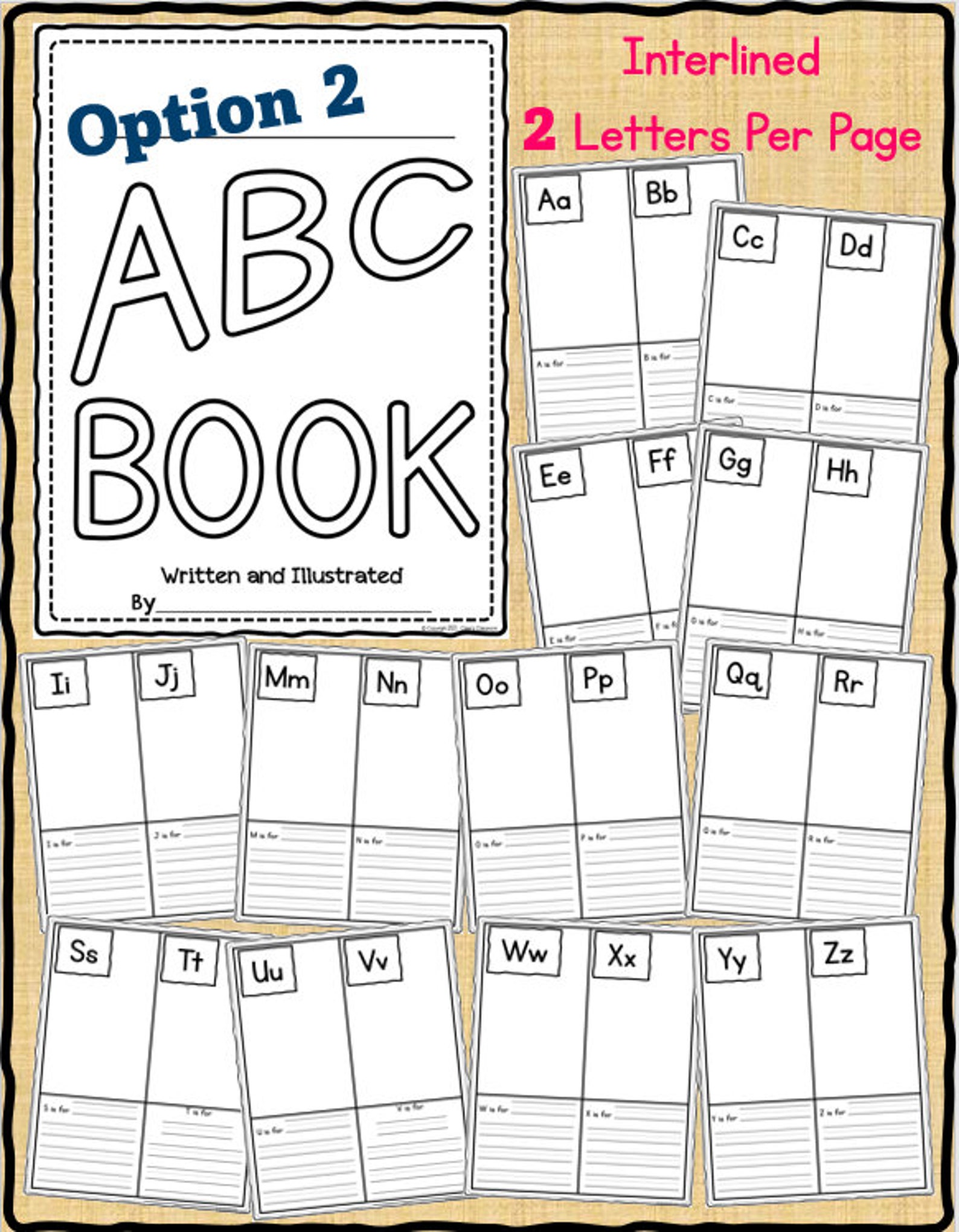 ABC Student Interlined Writing Template With Planning Pages - Digital ...