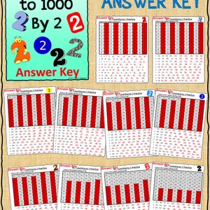 Math - Skip Counting to 1000 by 2 Worksheets - Set 2 Printable PDF - Etsy