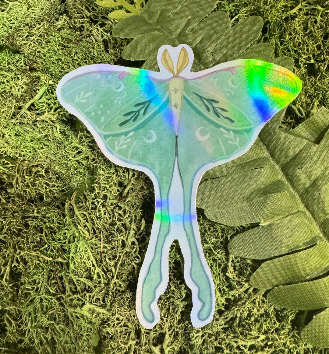 Holographic Luna Moth Sticker - Etsy