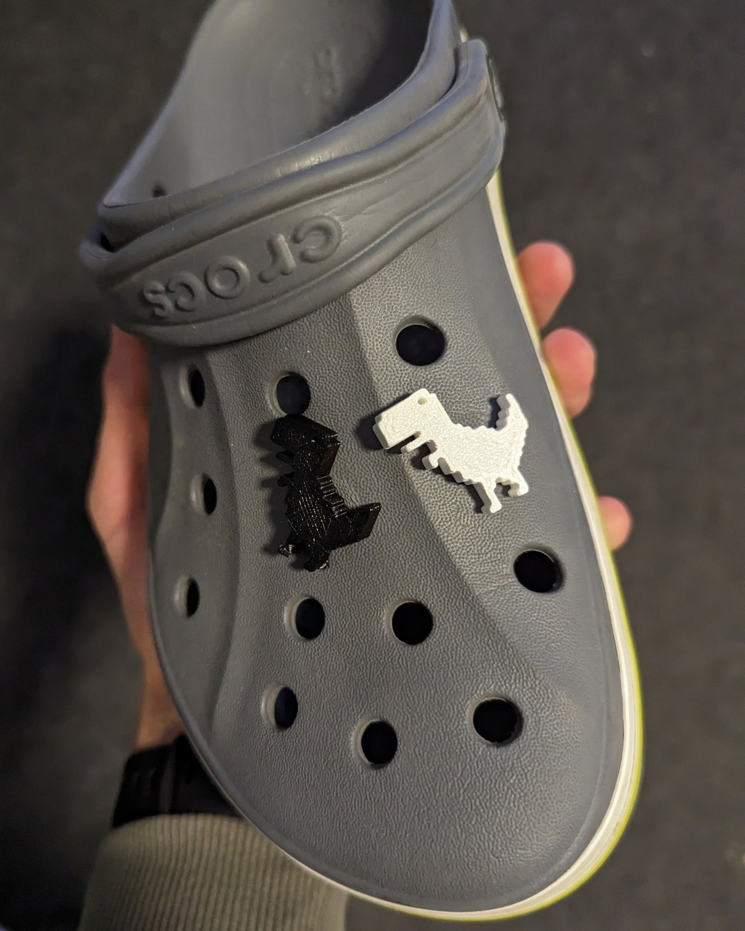 Crocs Plug: Chrome-dino jibbitz - Etsy