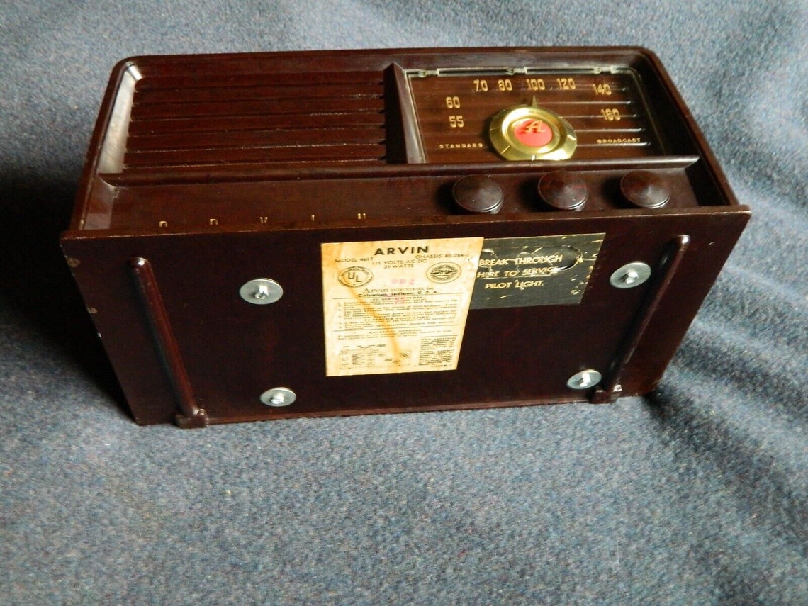 Vintage Antique Arvin 461T Tech Serviced Reccaped Amp Stereo Home Radio ...