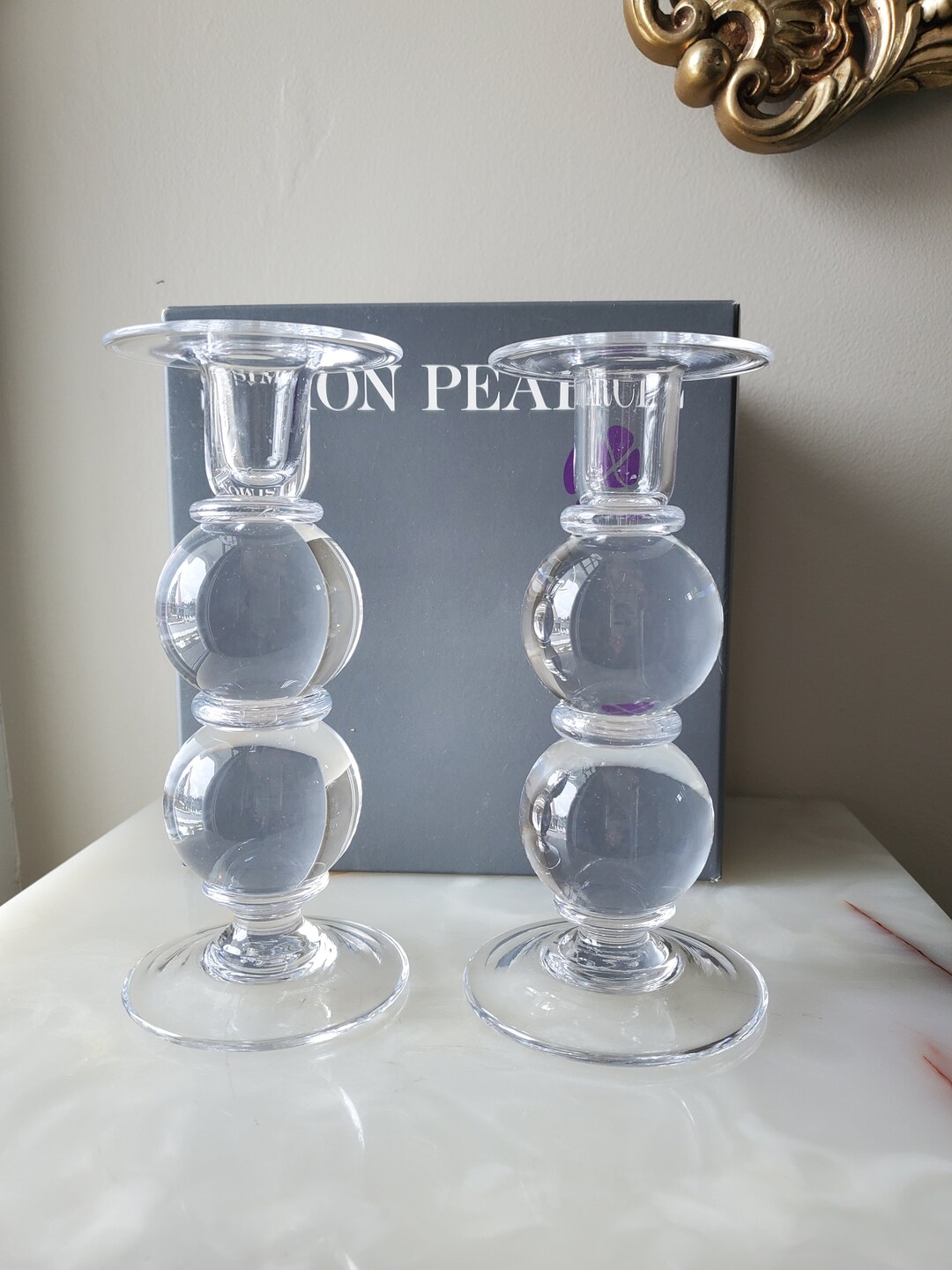 A Pair of LUXURY SIMON PEARCE Hand Blown Glass Medium Hartland - Etsy
