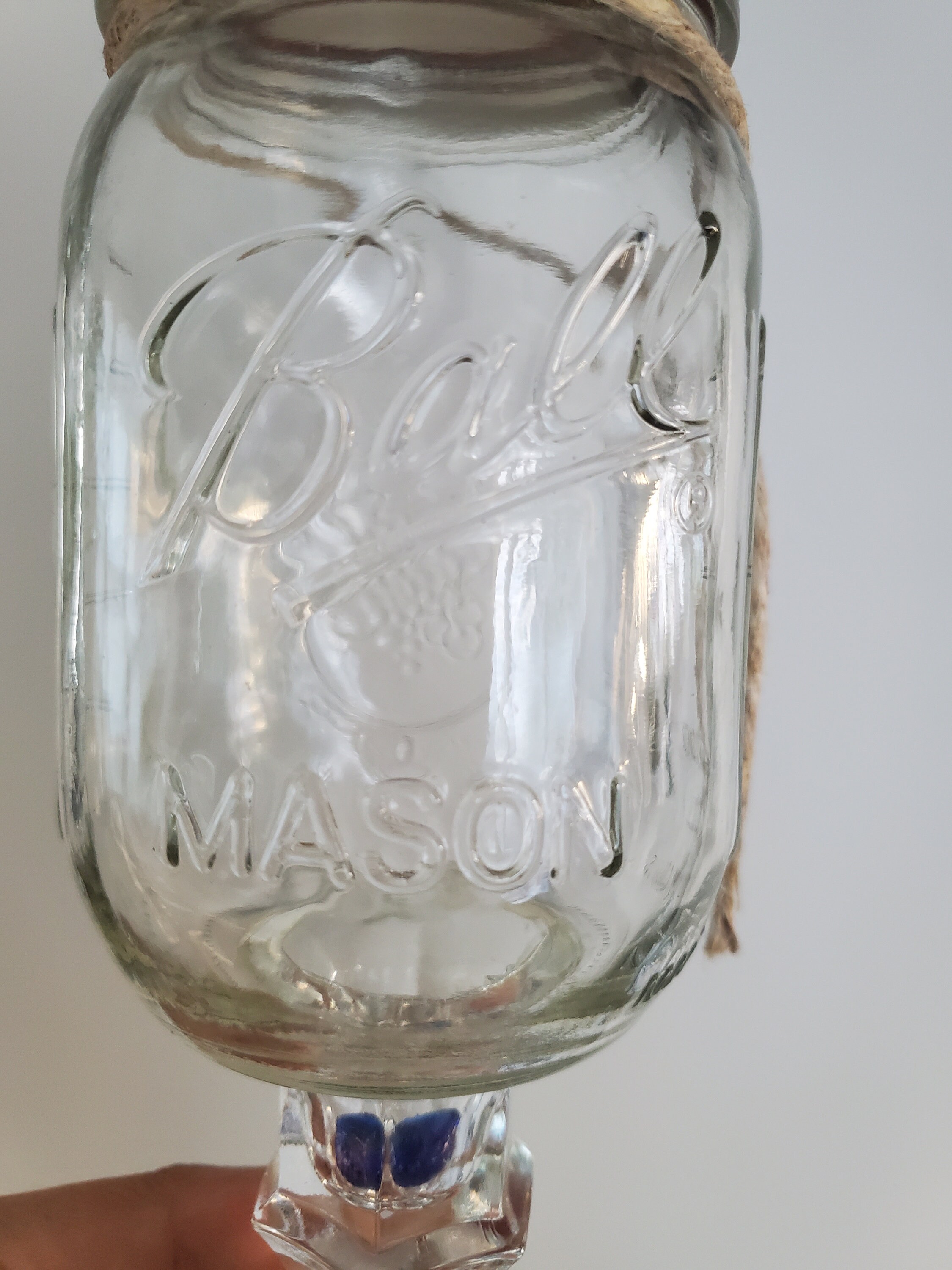 Redneck Hillbilly Wine Glass 12oz Ball Mason Jar on Stem Silver Lid 9 ...