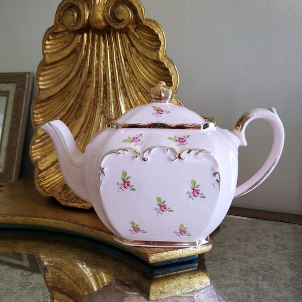 Pink Rose Teapot - Etsy