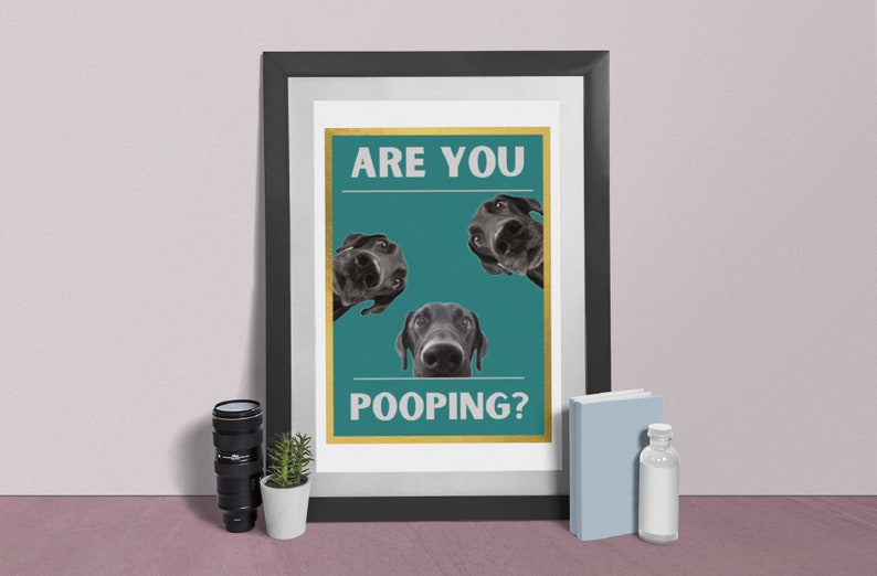 Are You Pooping Bathroom 3 German Shorthair Pointer Dogs - Etsy