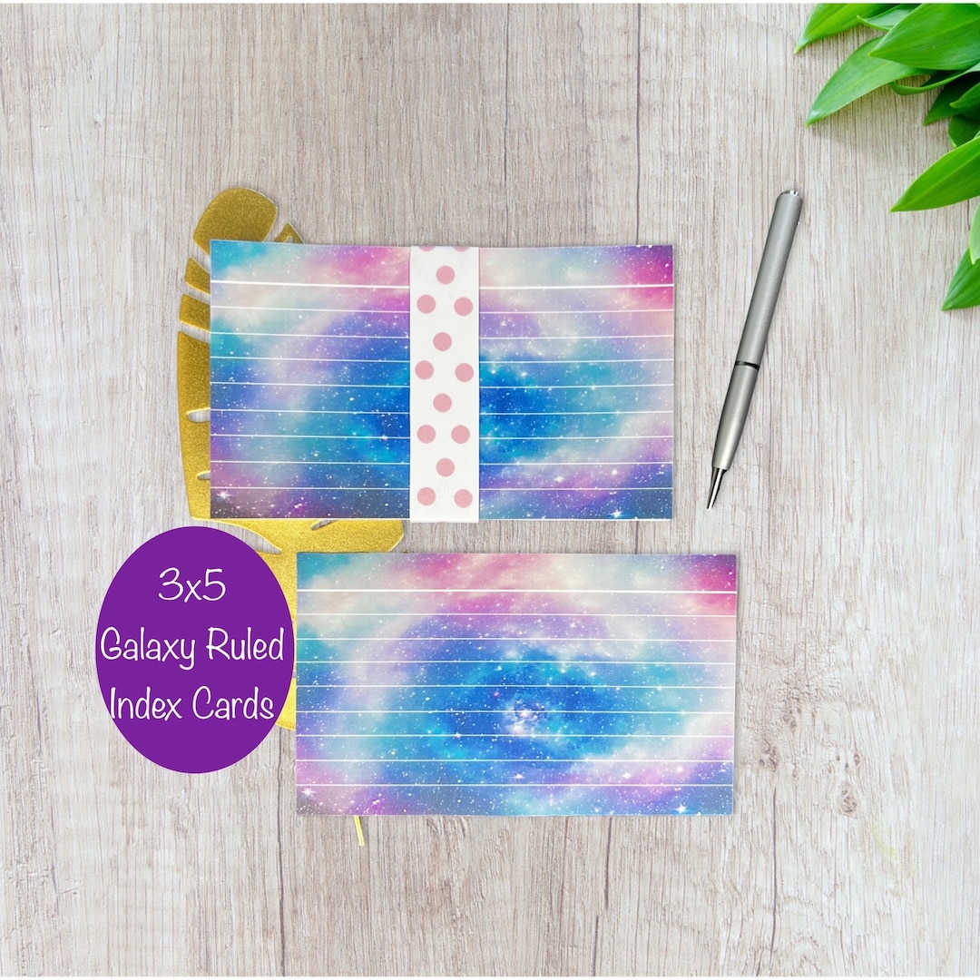 3x5 Index Cards Blue Pink Ruled Index Cards pack of 25 - Etsy