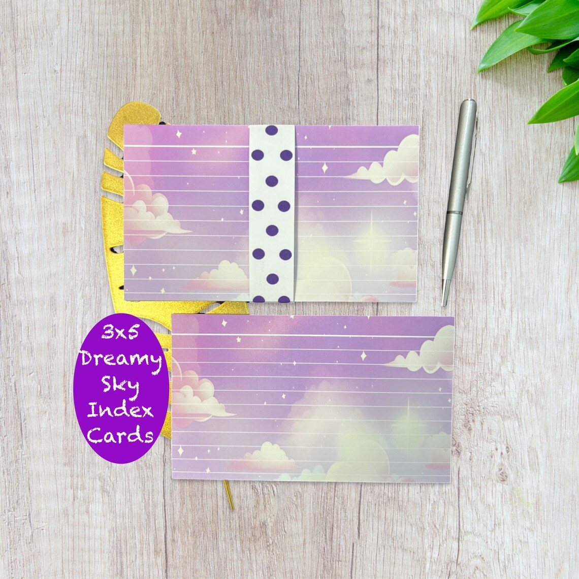 3x5 Index Cards Purple Ruled Index Cards pack of 25 Index Cards Lined ...