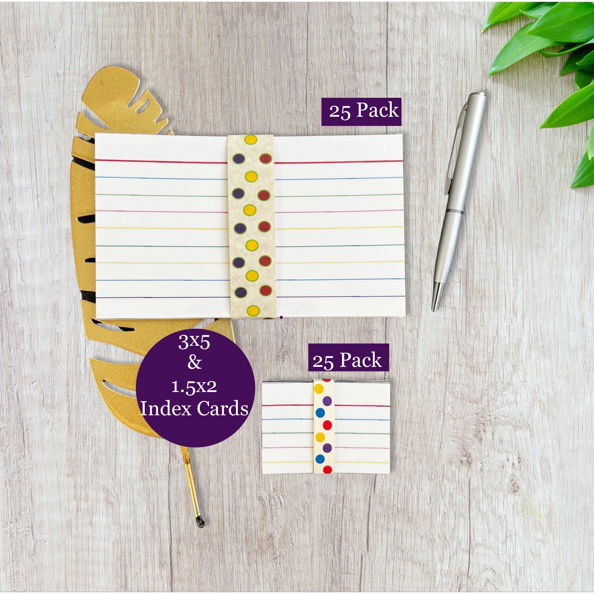 3x5 Index Cards - Rainbow Multicolor Ruled Index Cards -pack of 25 ...