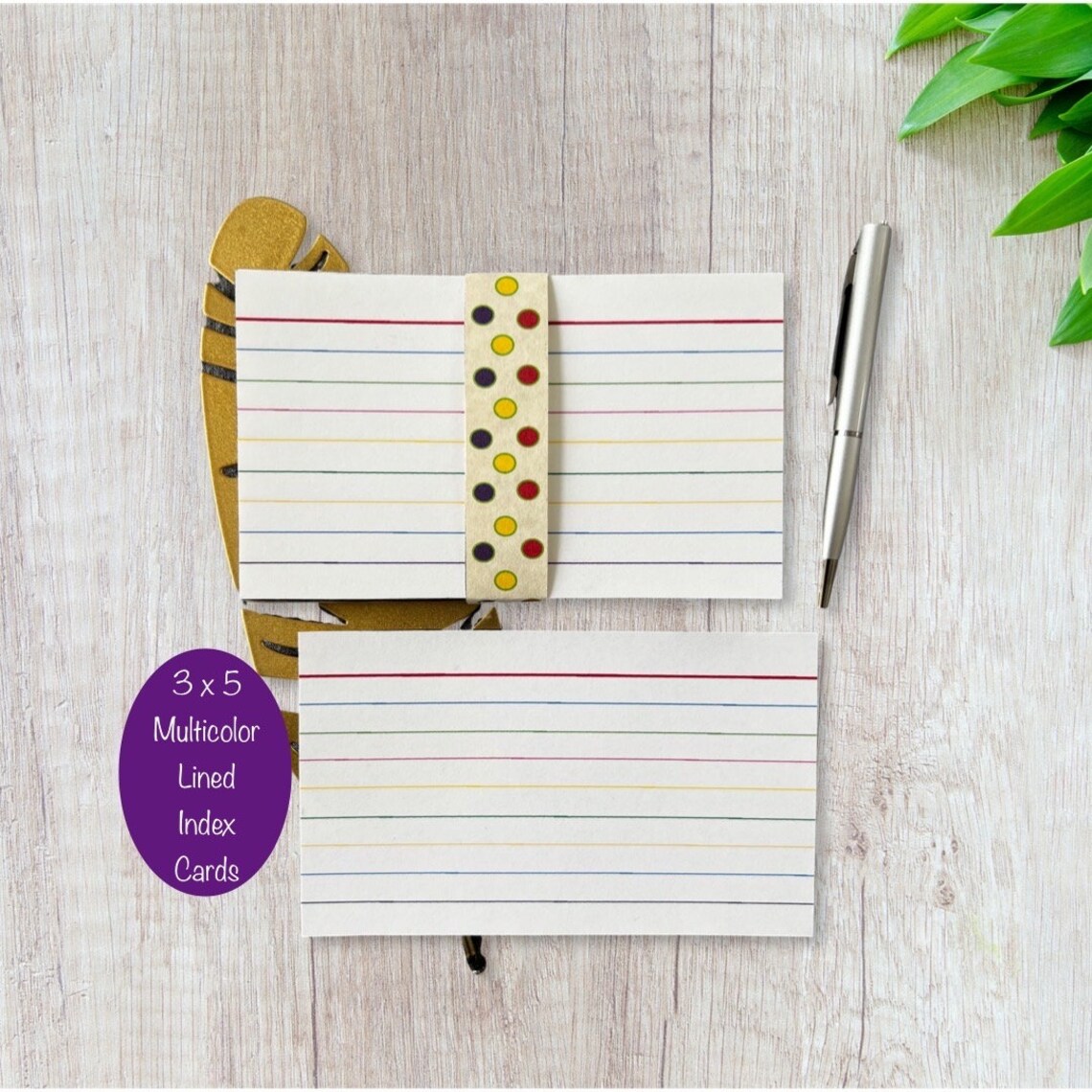 3x5 Index Cards Rainbow Multicolor Ruled Index Cards pack - Etsy