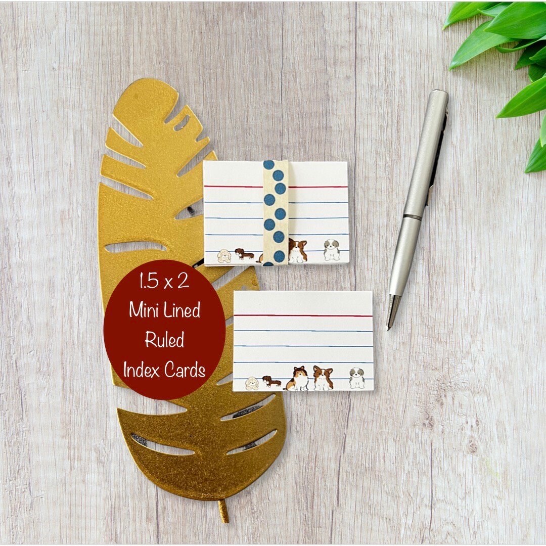 Mini Index Cards Ruled Index Cards pack of 75 Small Index Cards Lined ...