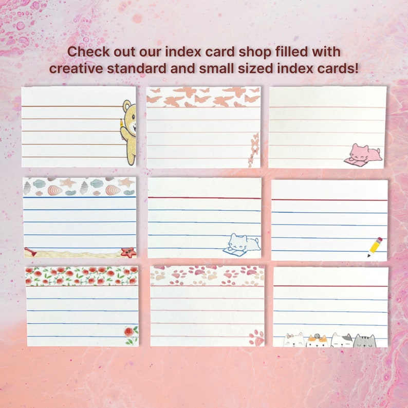 Mini Index Cards Ruled Index Cards pack of 75 Small Index Cards Lined ...