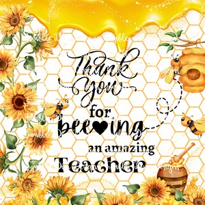 Honey Bee Teacher Appreciation 20 Oz Skinny Tumbler PNG ~ Teacher ...