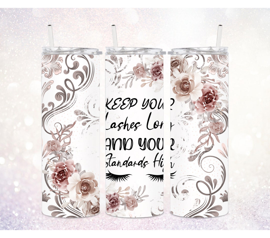Lashes Tech 20 Oz Skinny Tumbler PNG ~ Beauty ~ Digital Sublimation ...