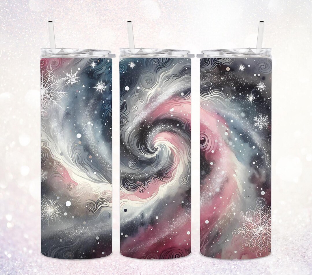 Winter Glitter Milky Way 20 Oz Tumbler PNG ~ Stars Tumbler Wrap ...