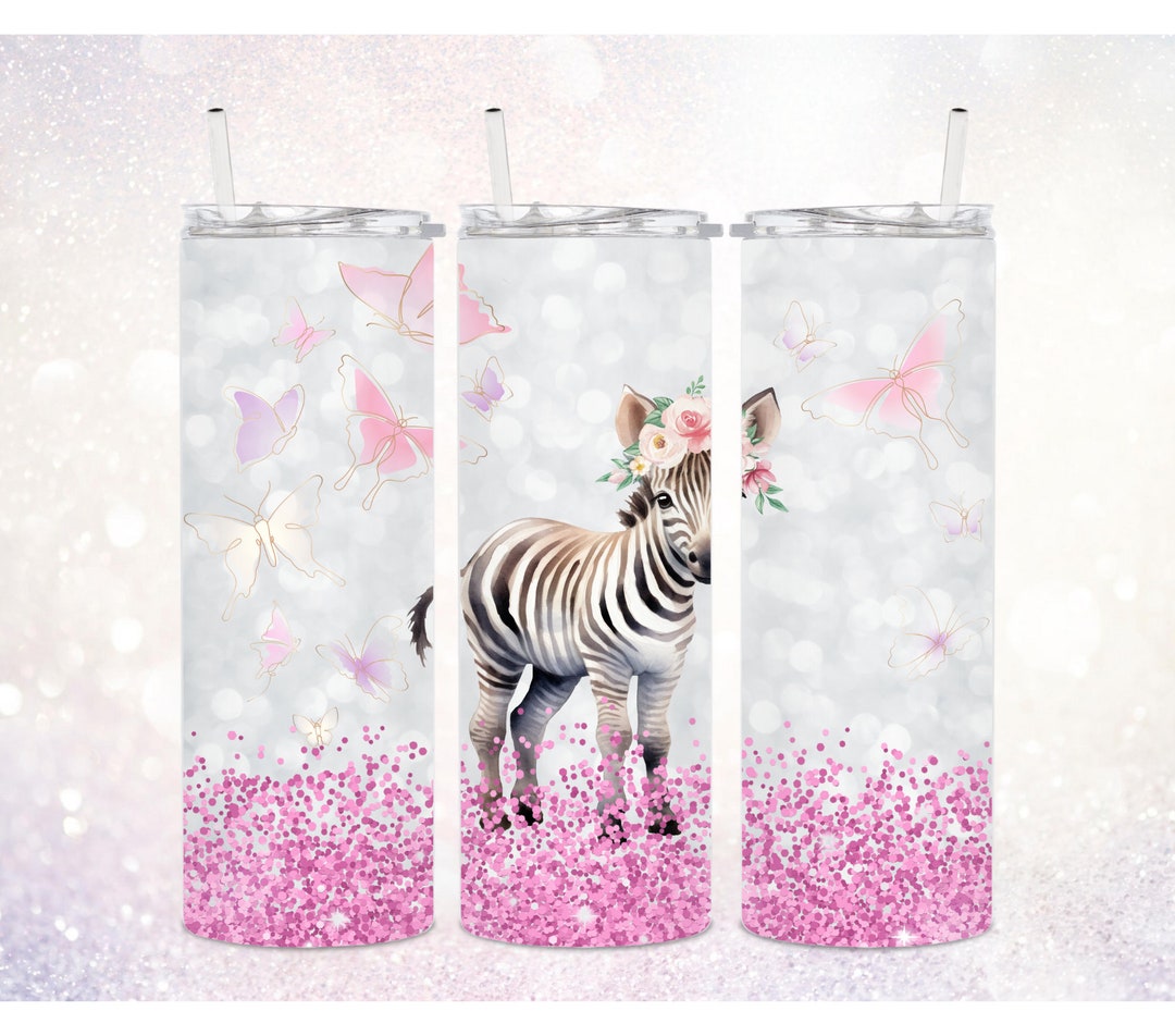 Zebra 20 Oz Skinny Tumbler PNG ~ Baby Zebra ~ Digital Sublimation ...