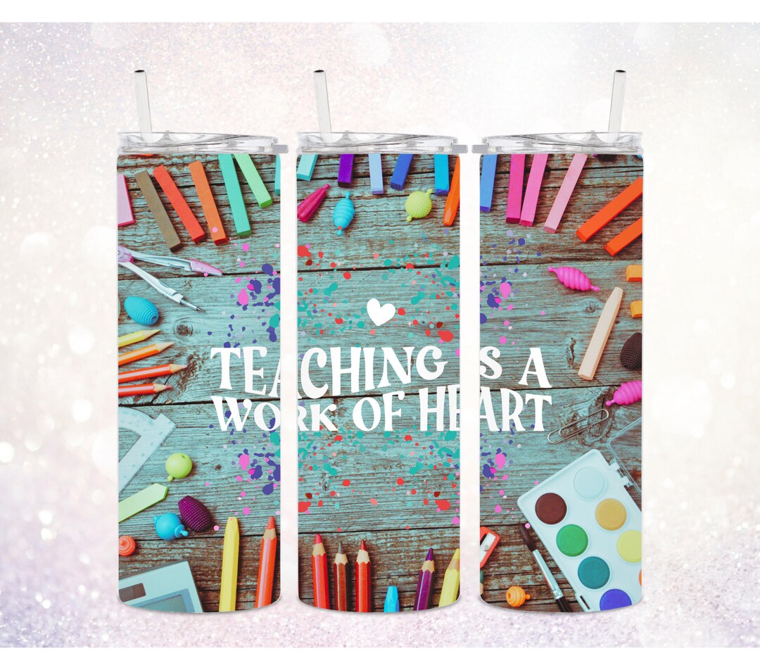 Teacher Appreciation 20 Oz Skinny Tumbler PNG ~ Teacher Digital ...