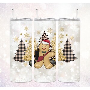 Preppy Gingerbread Man 20 Oz Tumbler PNG ~ Boujee ~ Cute Christmas ...