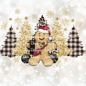 Preppy Gingerbread Man 20 Oz Tumbler PNG ~ Boujee ~ Cute Christmas ...