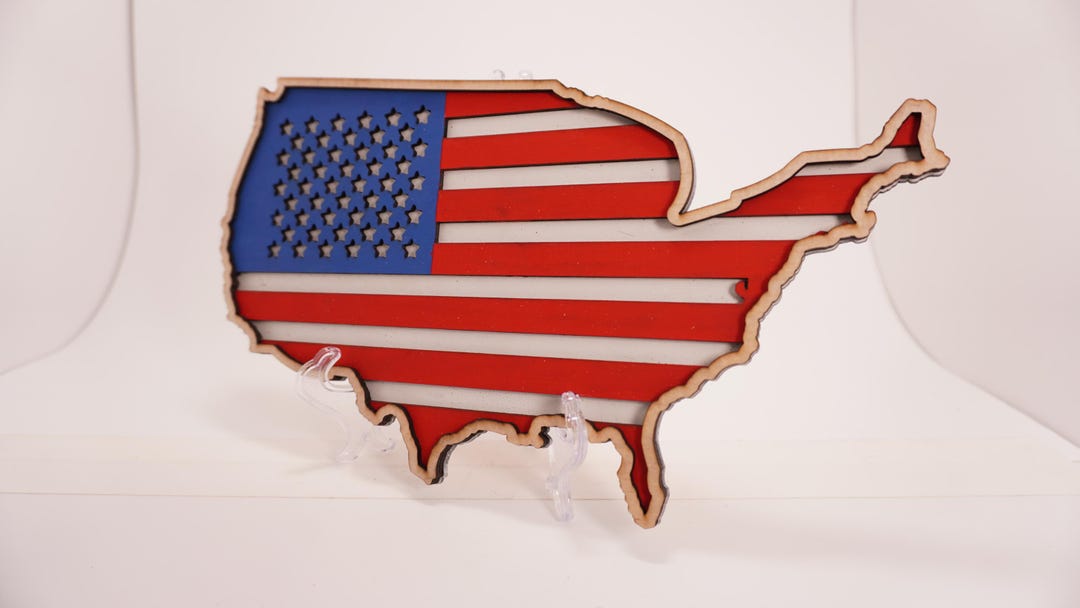 USA American Flag Wood Plack - Etsy