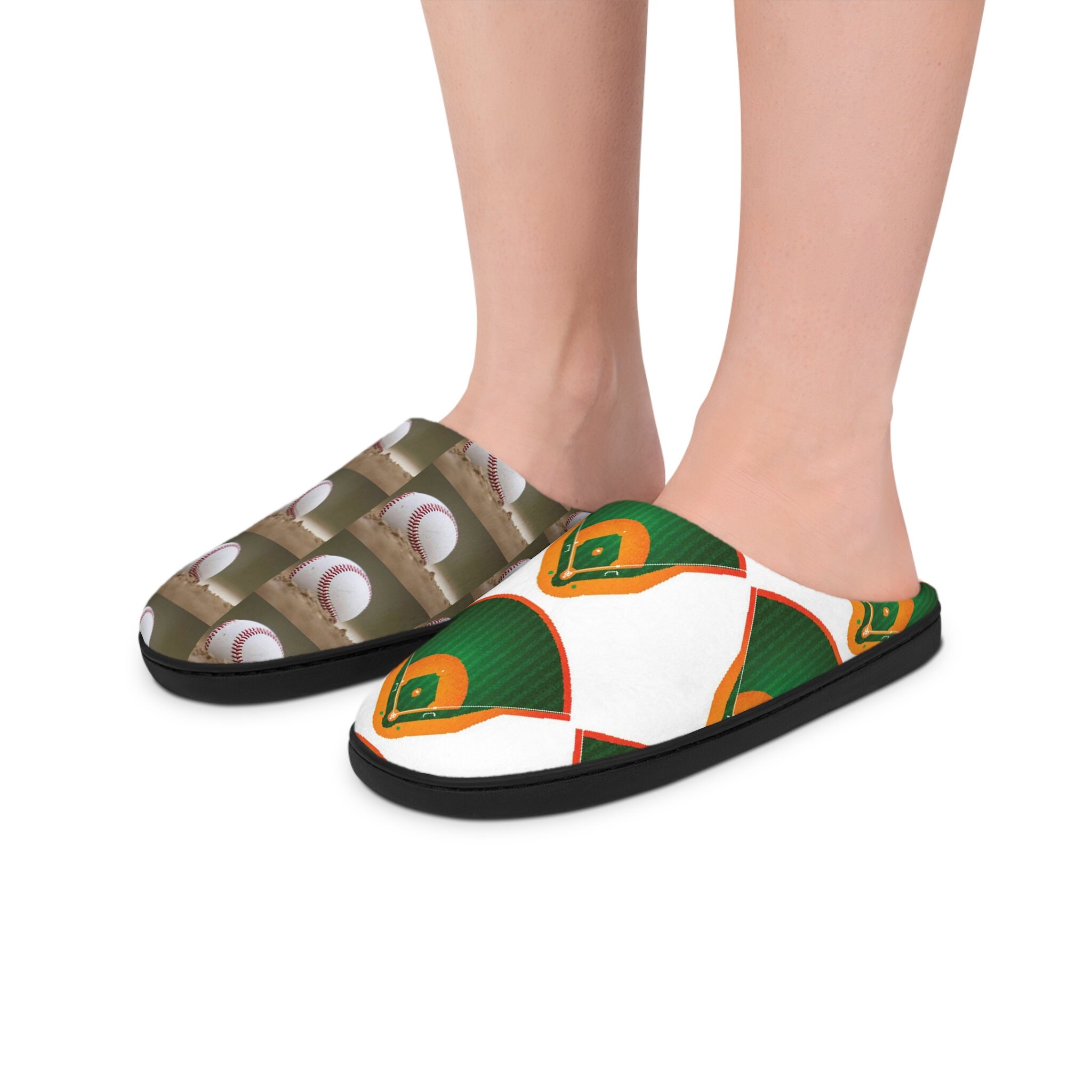 Baseball and Baseball Field Men's Indoor Slippers - Etsy