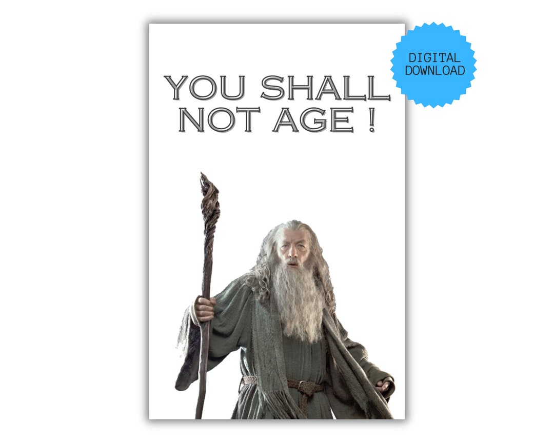 Lord of the Rings, Gandalf, Birthday Card - Etsy