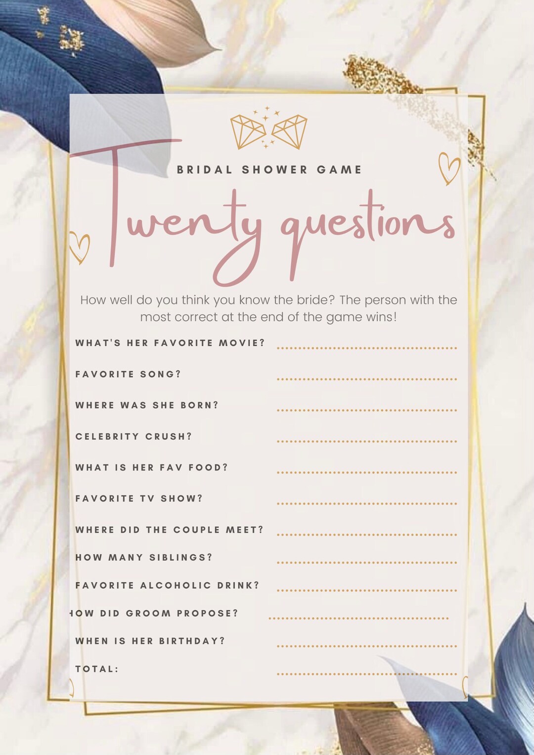 20 Questions About the Bride, Who Knows the Bride Best, Newlyweds Game ...