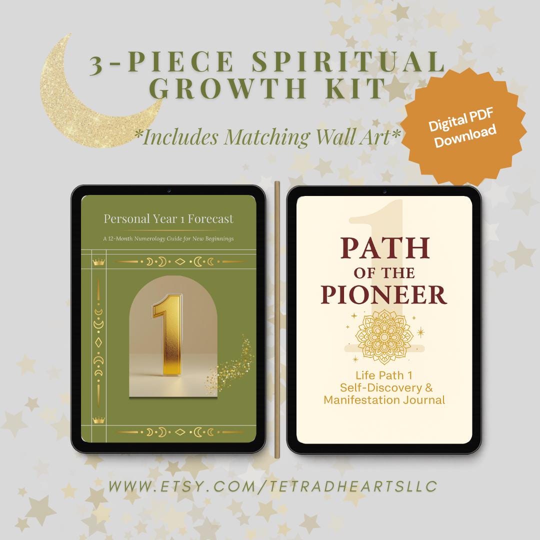Life Path 1 Bundle | Personal Year 1 + Journal + Wall Art | Numerology ...