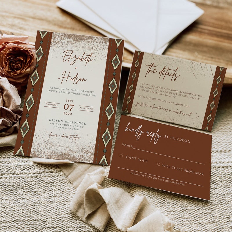 Wedding Western Invites - Etsy