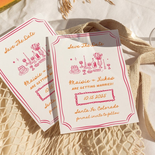 Hand Drawn Invite - Etsy