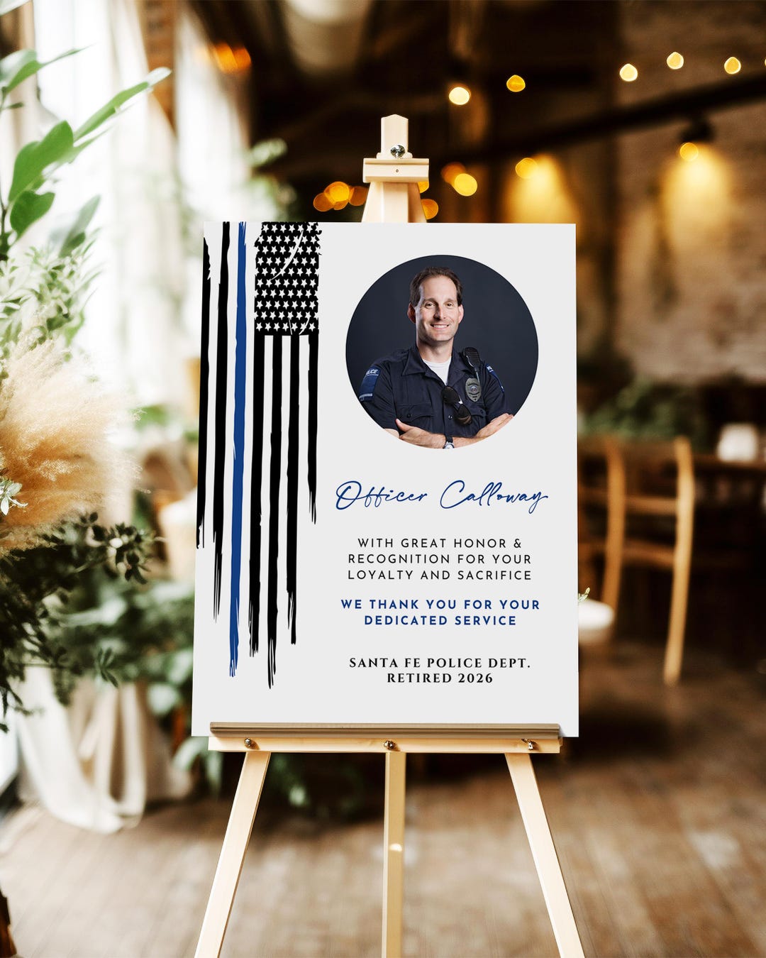 Police Retirement Welcome Sign Template, Police Thank You Sign for ...