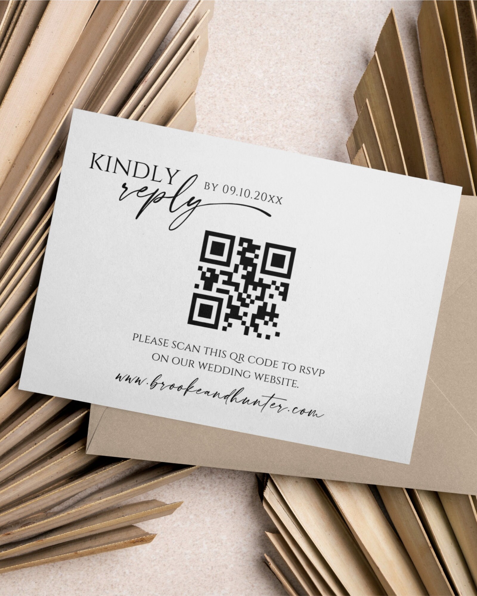 Minimalist QR Code Response Card QR Code Response Card RSVP - Etsy ...