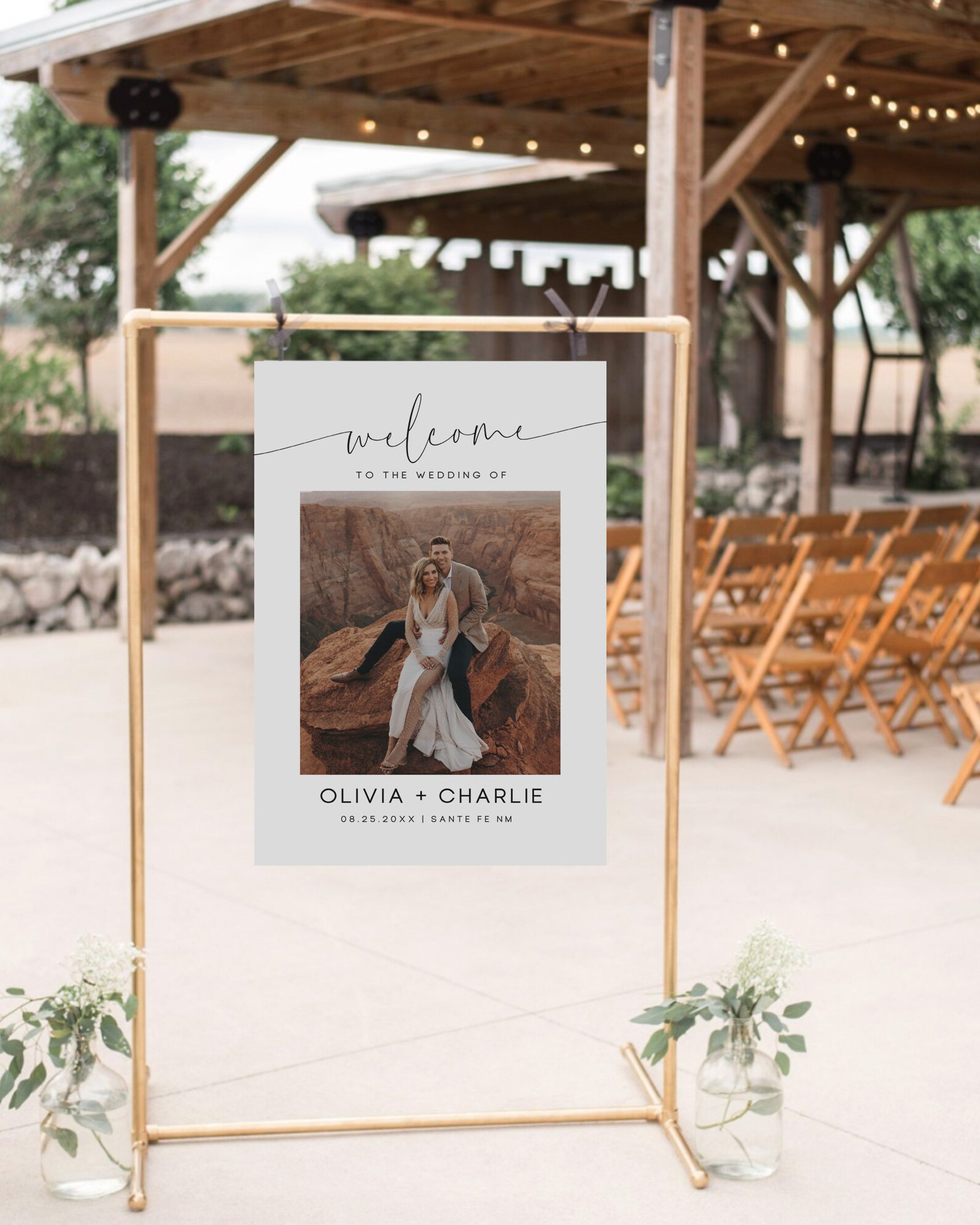 Photo Wedding Welcome Sign, Minimalist Wedding Welcome Sign, Modern ...