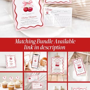 Cherry on Top Bridal Shower Welcome Sign, Cherry Sweet Wedding Shower ...