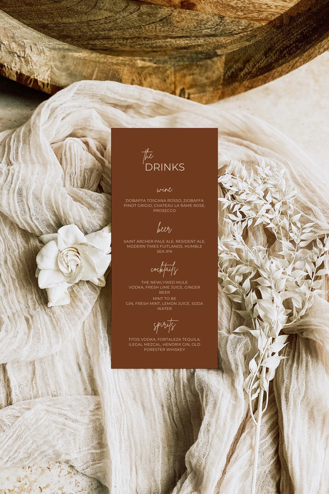 Western Aztec Wedding Menu, Rustic Wedding Menu, Southwestern Wedding ...
