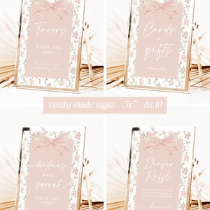 DIY Editable Coquette Shabby Chic Baby Shower Invitation Bundle ...