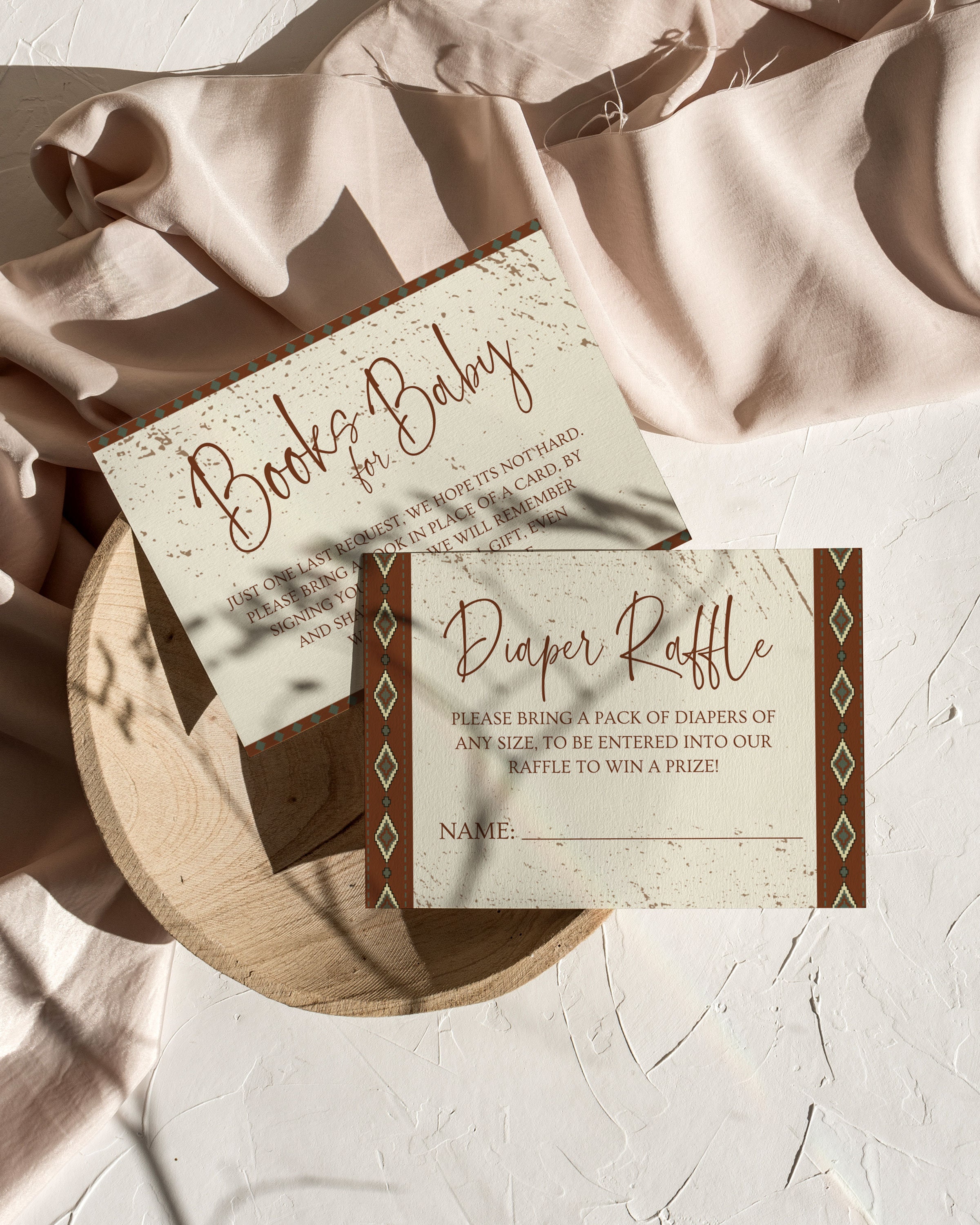 Aztec Western Baby Shower Invitation Terracotta Aztec Invitations ...