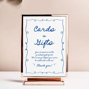 Hand Drawn Cards and Gifts Sign Template, DIY Editable Handwritten ...