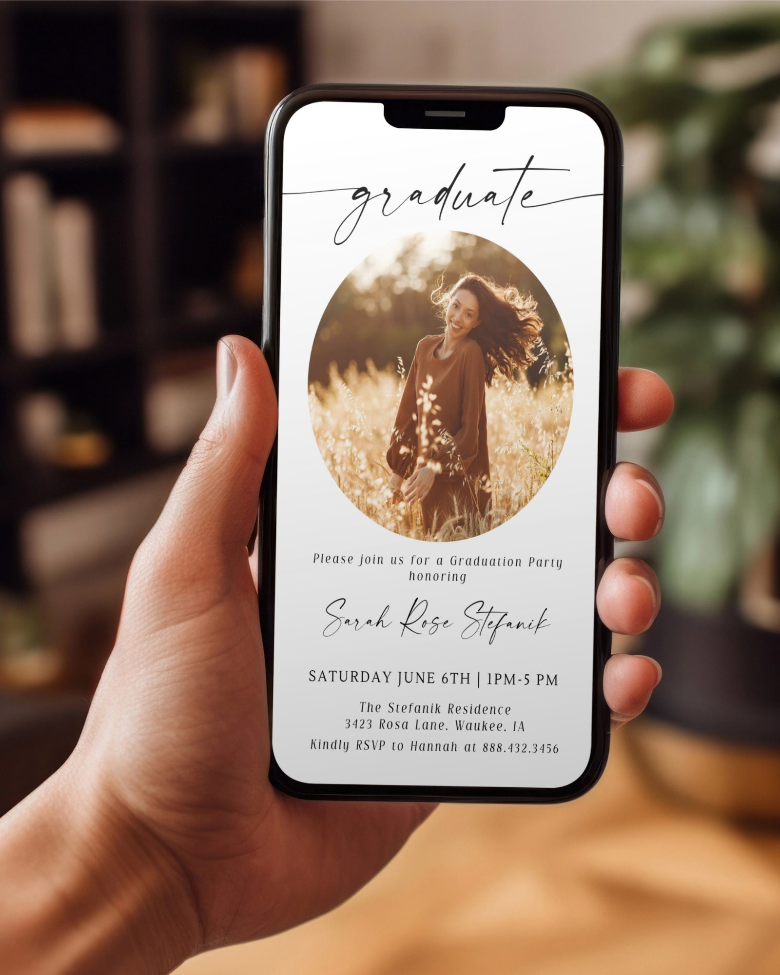 Modern Graduation Party Evite Digital Graduation Party Invite - Etsy